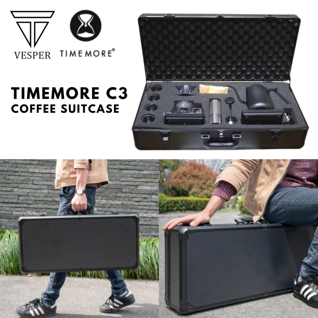 Jual timemore coffee suitcase C3S / paket lengkap alat kopi set manual brew portable travel free ...