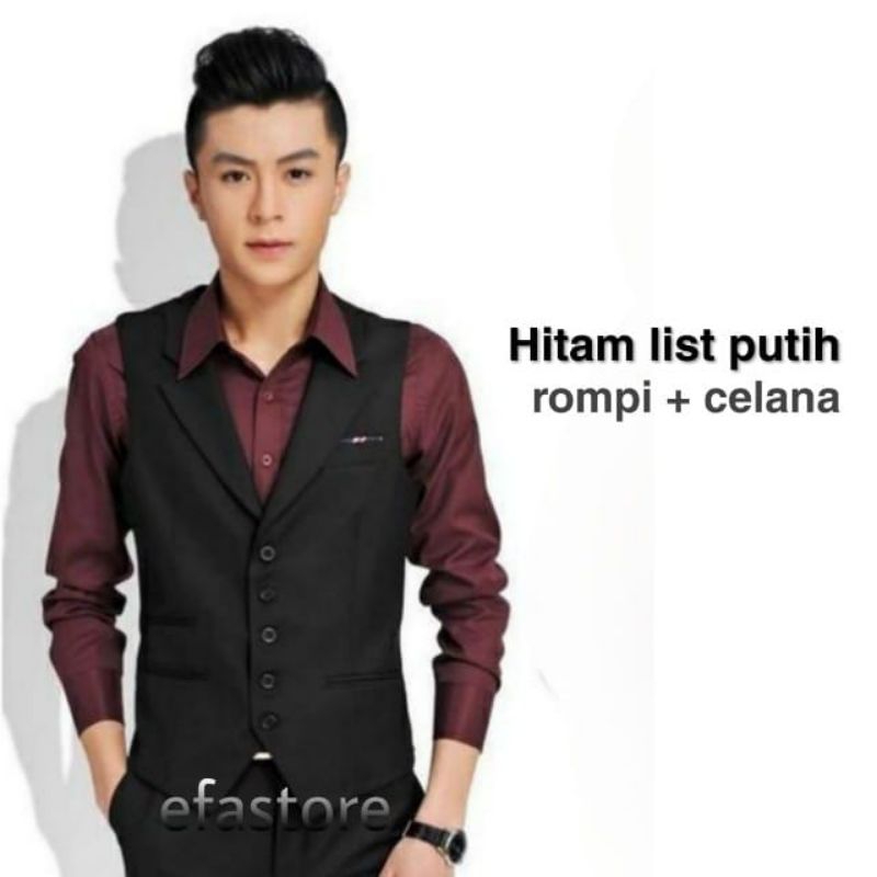 Jual SETELAN VEST FORMAL PRIA / ROMPI KERAH / ROMPI FORMAL PRIA ...