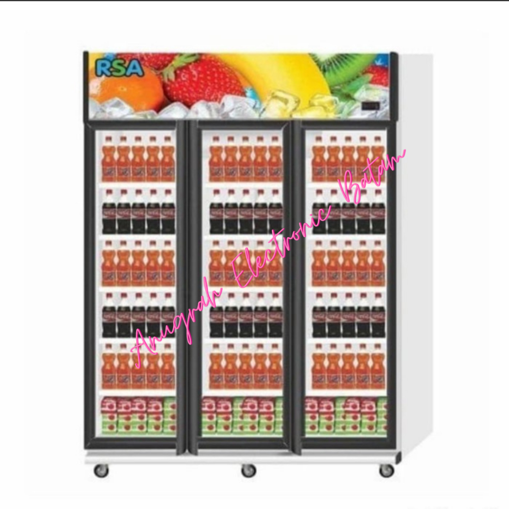 Jual Showcase Cooler RSA AMETHYST Showcase 3 pintu 5 rak 1300 Liter ...