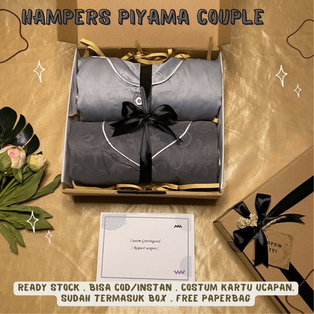 Jual [ HAMPERS PIYAMA COUPLE ] KADO PERNIKAHAN HADIAH WEDDING HAMPERS ...