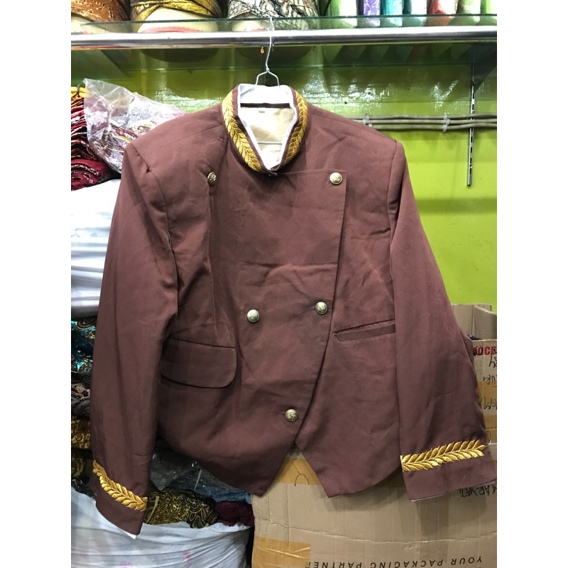 Jual beskap solo coklat tua | beskap solo bordir | beskap manggolo ...