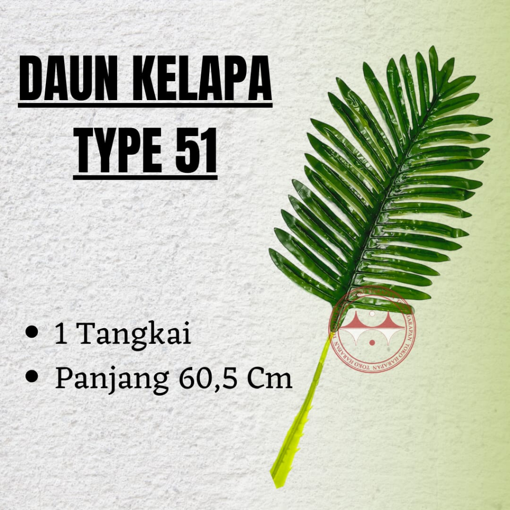 Jual (2 tangkai) Daun Artificial/Daun Kelapa/Daun Plastik/Daun Hias ...