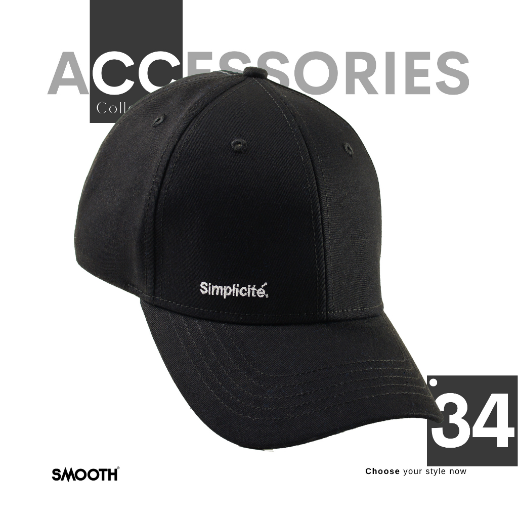 Jual SMOOTH BASIC Simplicite Series Cap - Oslo Black | Shopee Indonesia
