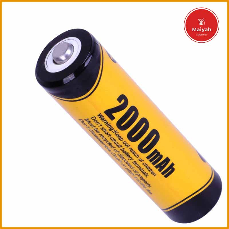 Jual Doublepow Baterai Batre Rechargeable Li-ion Battery 18650 2000Mah ...