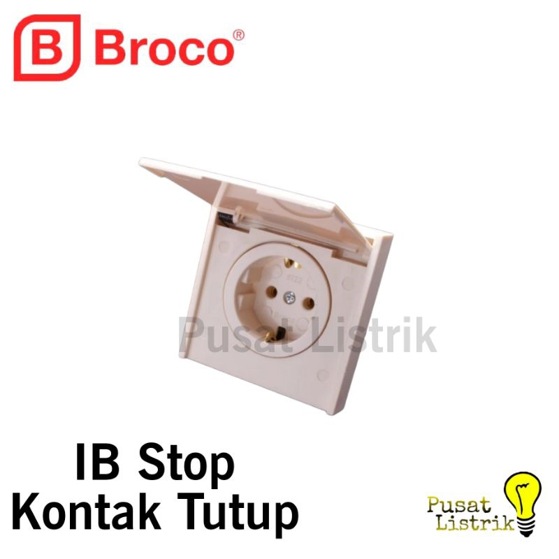 Jual IB Stop Kontak Arde Tutup 6122 New Gee Broco Socket Outlet Inbow ...