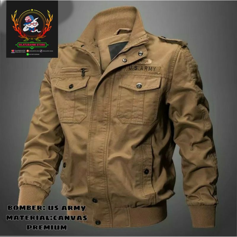 Jual JAKET US ARMY JAKET BOMBER POLOS JAKET BOMBER PRIA JAKET DISTRO ...