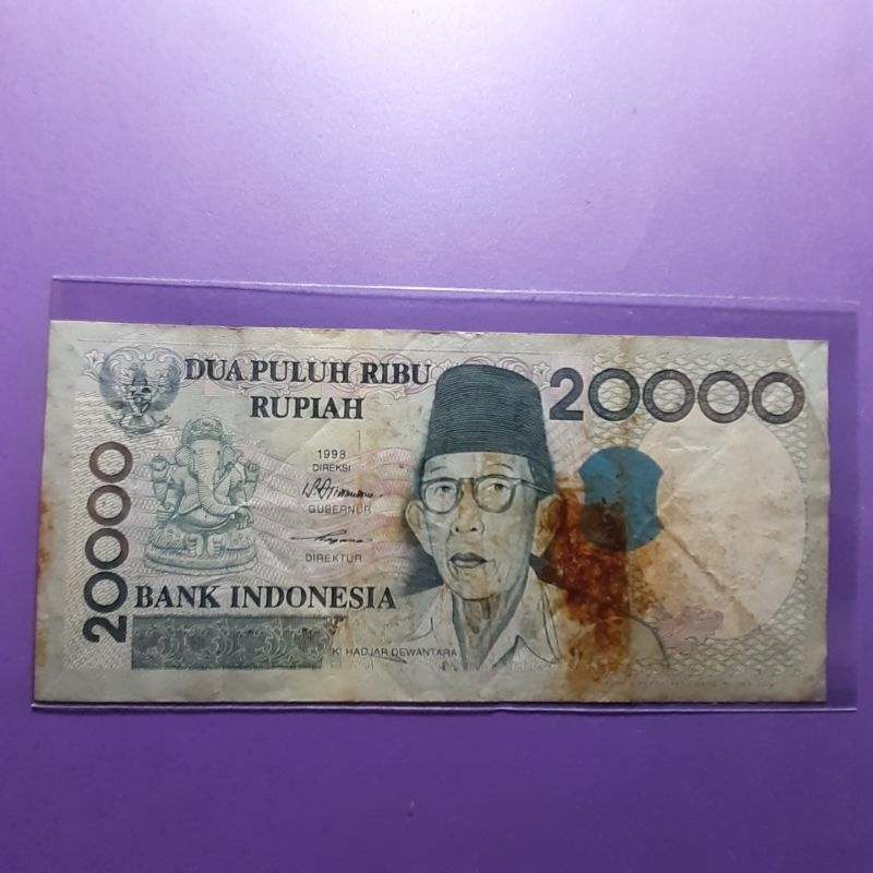 Jual uang kuno 20000 rupiah kihajar | Shopee Indonesia