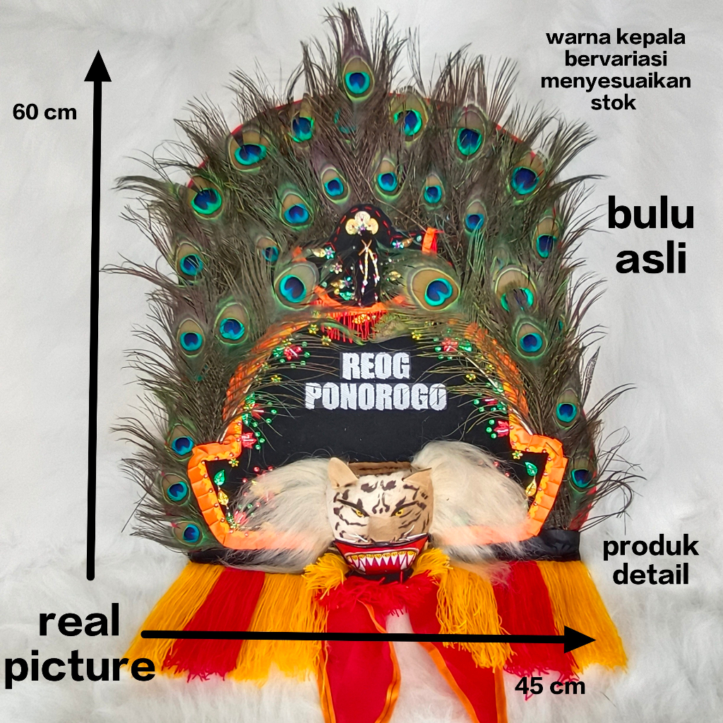 Jual REOG ASLI 60 CM / reog mini / reog asli / reog ponorogo / dadak ...