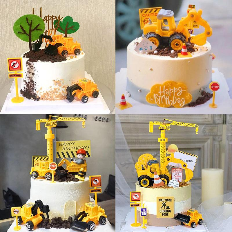 Jual TOPPER KUE HIASAN CAKE ULANG TAHUN PESTA MOTIF KONTRUKSI EXCAVATOR ...