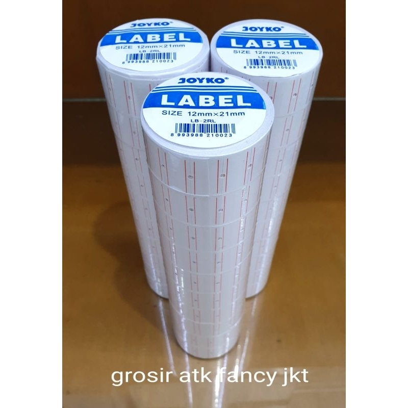 Jual ( 1 slop = 10 buah ) LB2RL Label Harga Joyko LB-2RL 1 baris Untuk ...