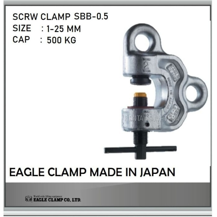 Jual Lifting Clamp SBB-0.5 Capacity 500kg Eagle Clamp 0 - 25mm | Shopee Indonesia