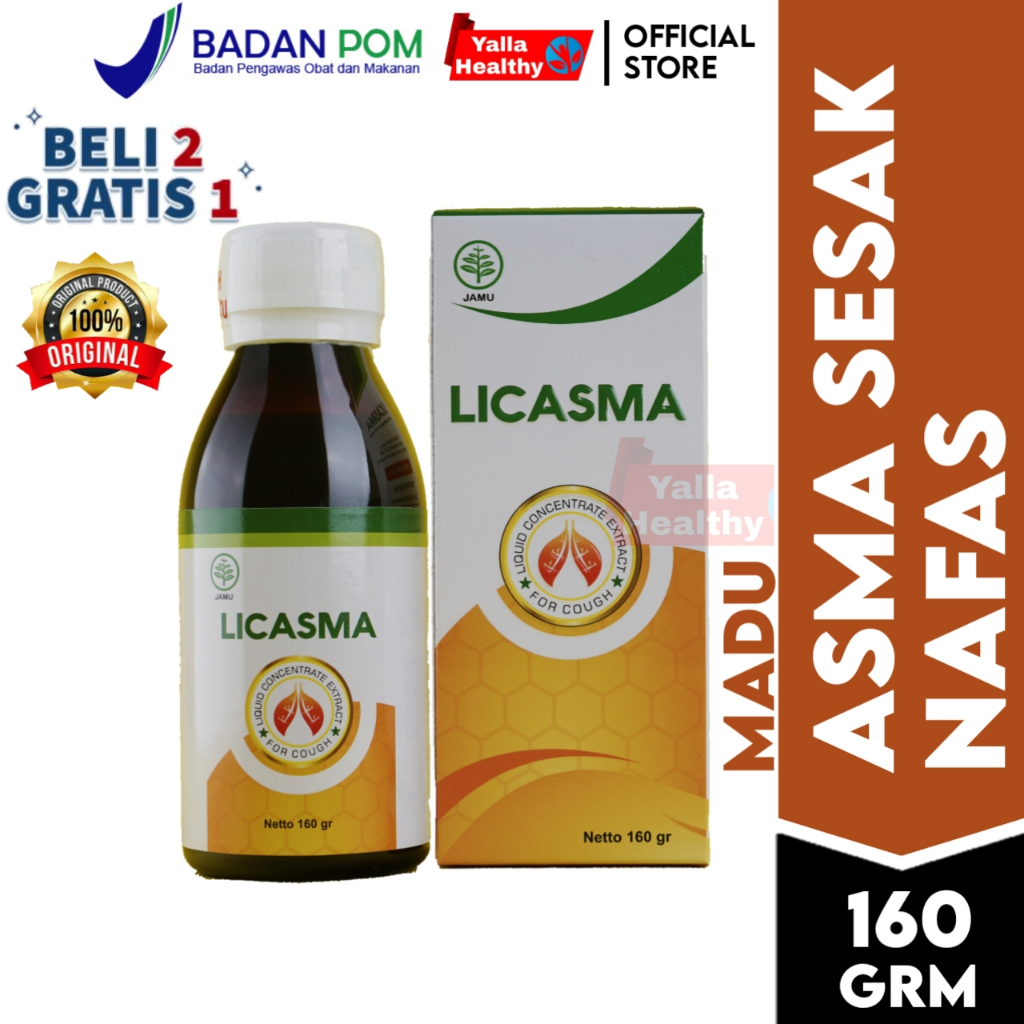 Jual Obat Asma Sesak Nafas Herbal Madu Licasma Original Obat Batuk ...