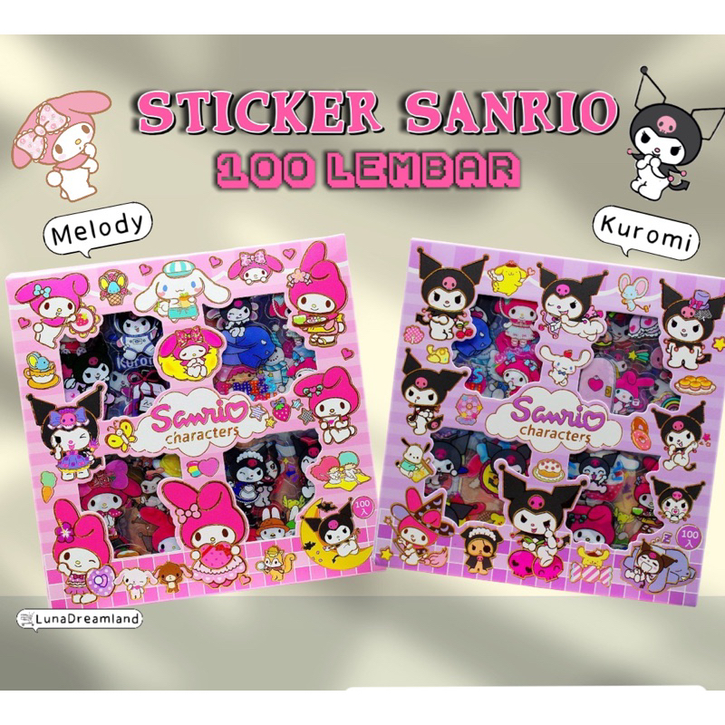 Jual BISA COD Stiker Sanrio Viral isi 100 Lembar | Shopee Indonesia