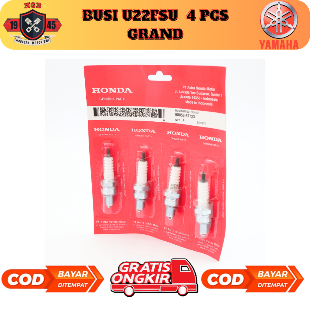 Jual Busi denso Ori supra x lama - revo lama U22 Isi 4 Pcs - Busi Honda ...