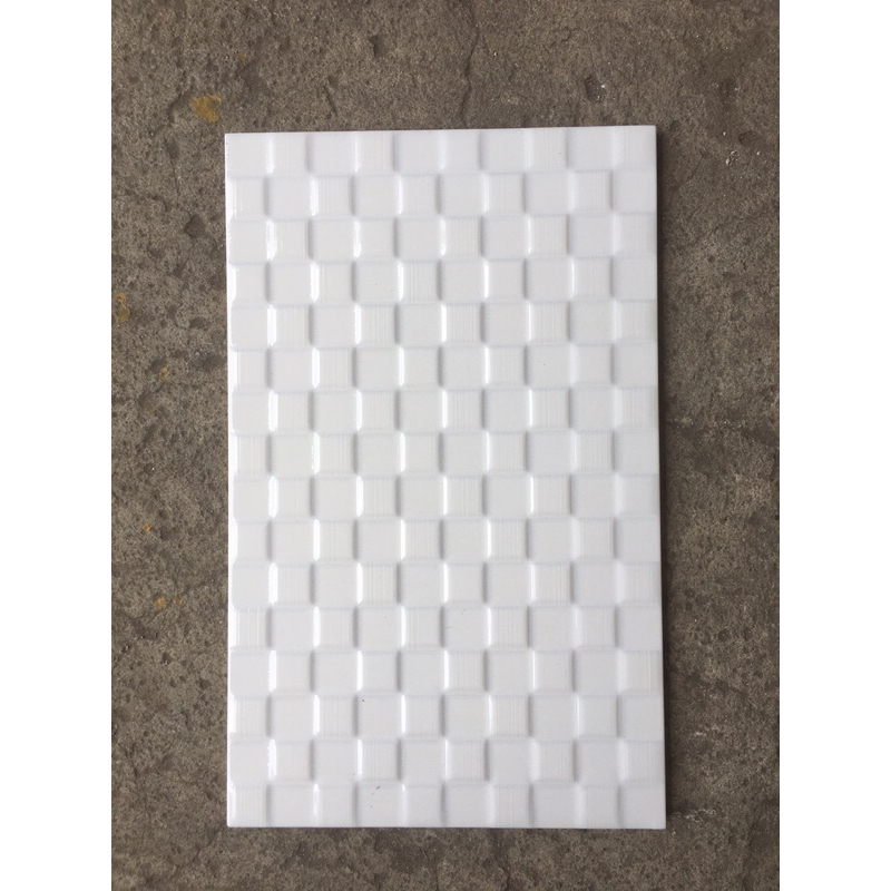 Jual keramik 25x40 dinding putih white timbul 3d dimensi glossy kilap ...