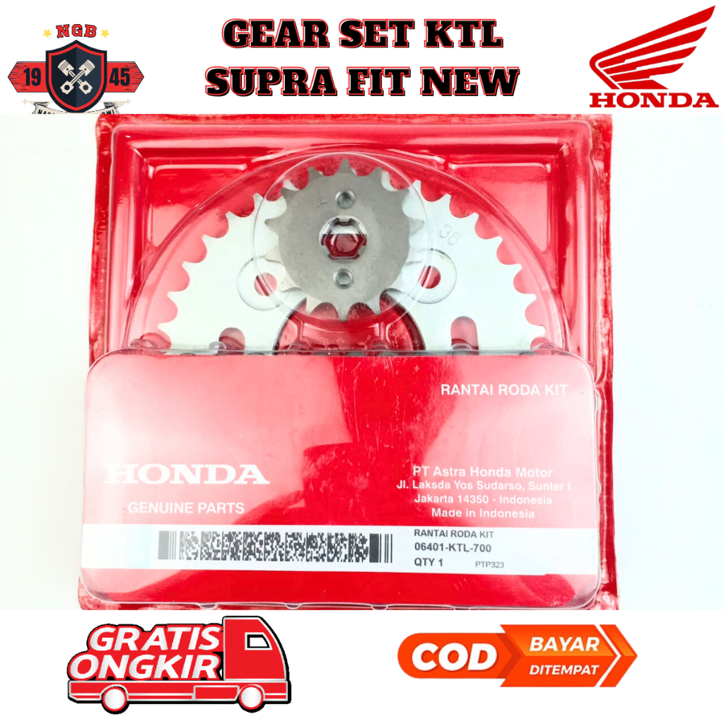 Jual gear set supra x 125 - gir set supra x125 - gir set supra fit new - Rantai Gear Set Honda ...