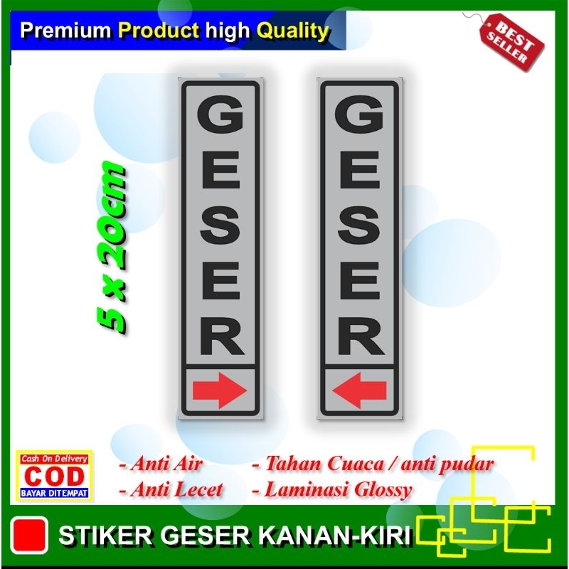 Jual Stiker geser kanan kiri sticker slide pintu masuk jendela | Shopee ...