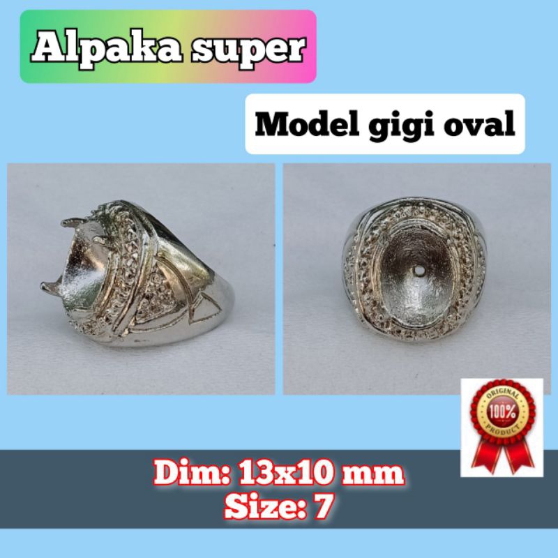 Jual Emban batu akik dan permata alpaka super model gigi.17 | Shopee ...