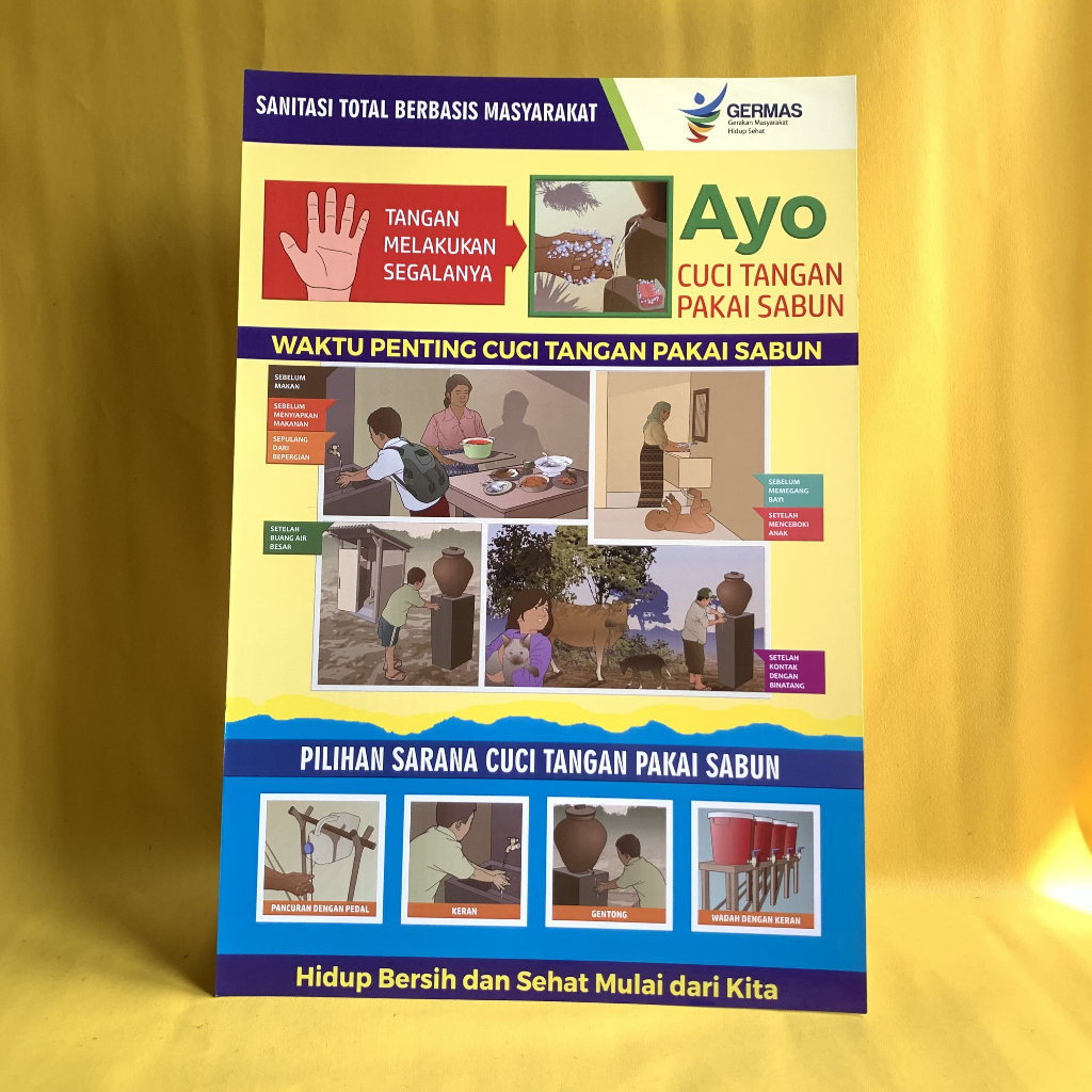 Jual Paket Poster STBM | Paket 7 Poster Sanitasi Total Berbasis ...