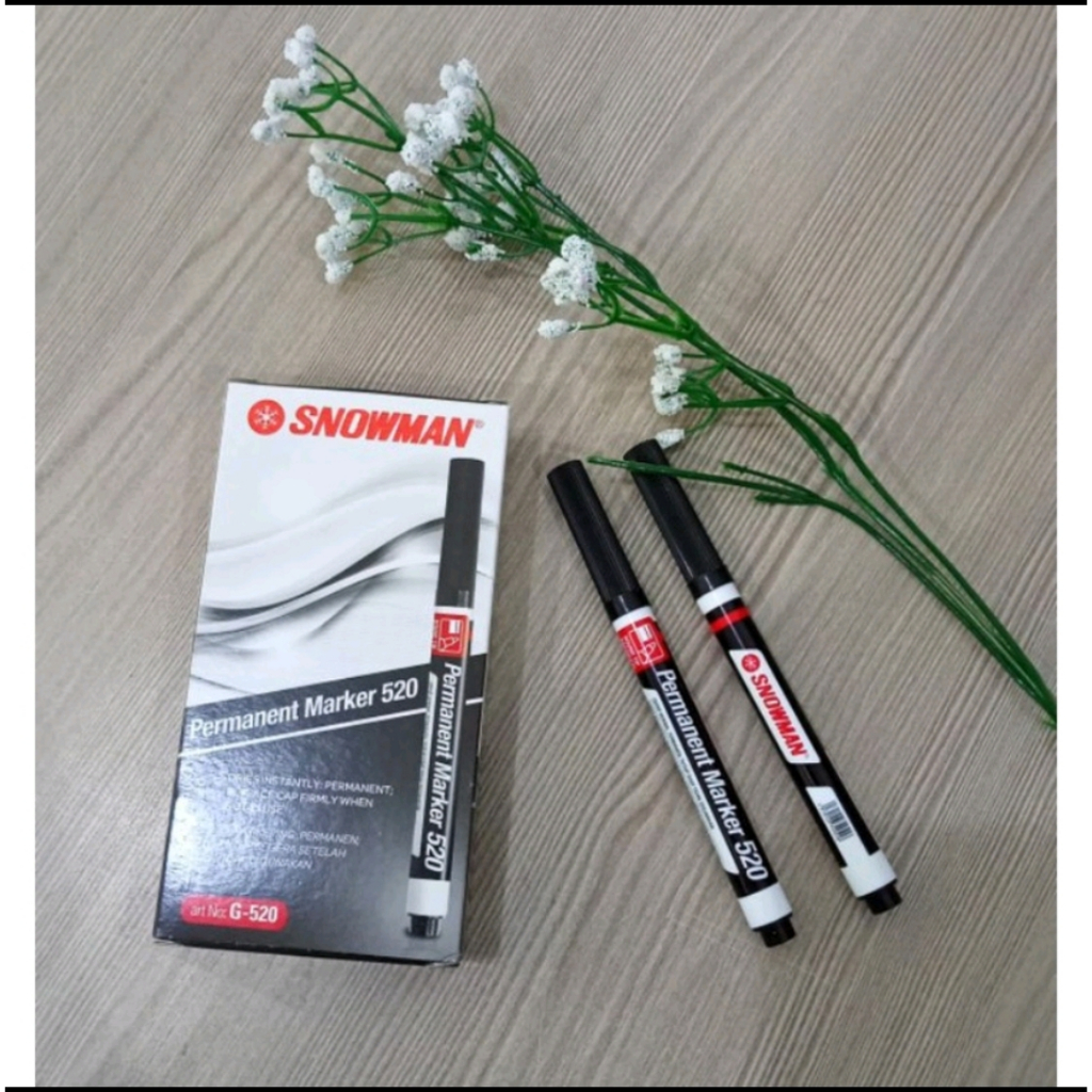 Jual spidol snowman 520 parmanent marker penebal crayon | Shopee Indonesia
