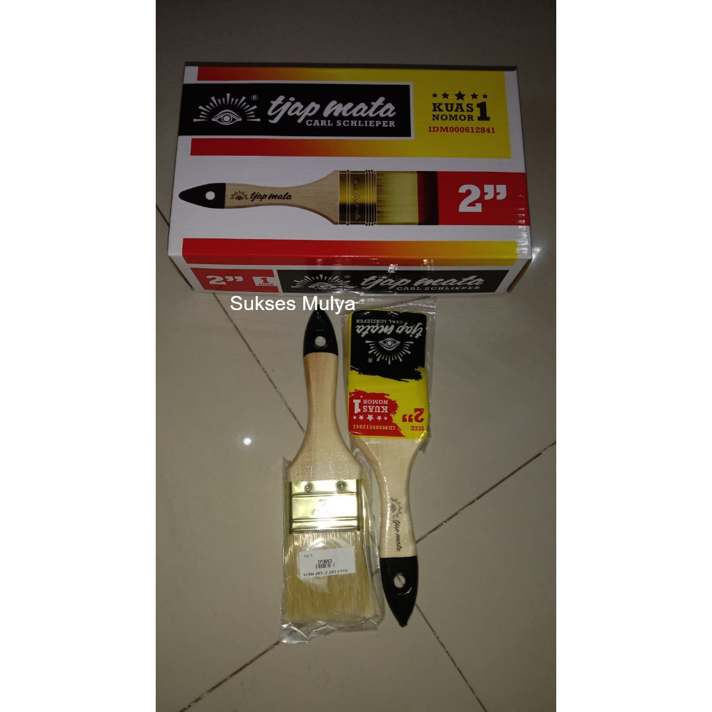 Jual Kuas Tjap Mata 2" Gagang Kayu Original | Shopee Indonesia