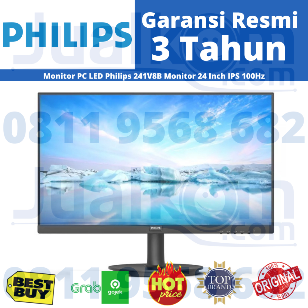 Jual Monitor PC LED Philips 241V8B Monitor 24 Inch IPS 100Hz | Shopee ...