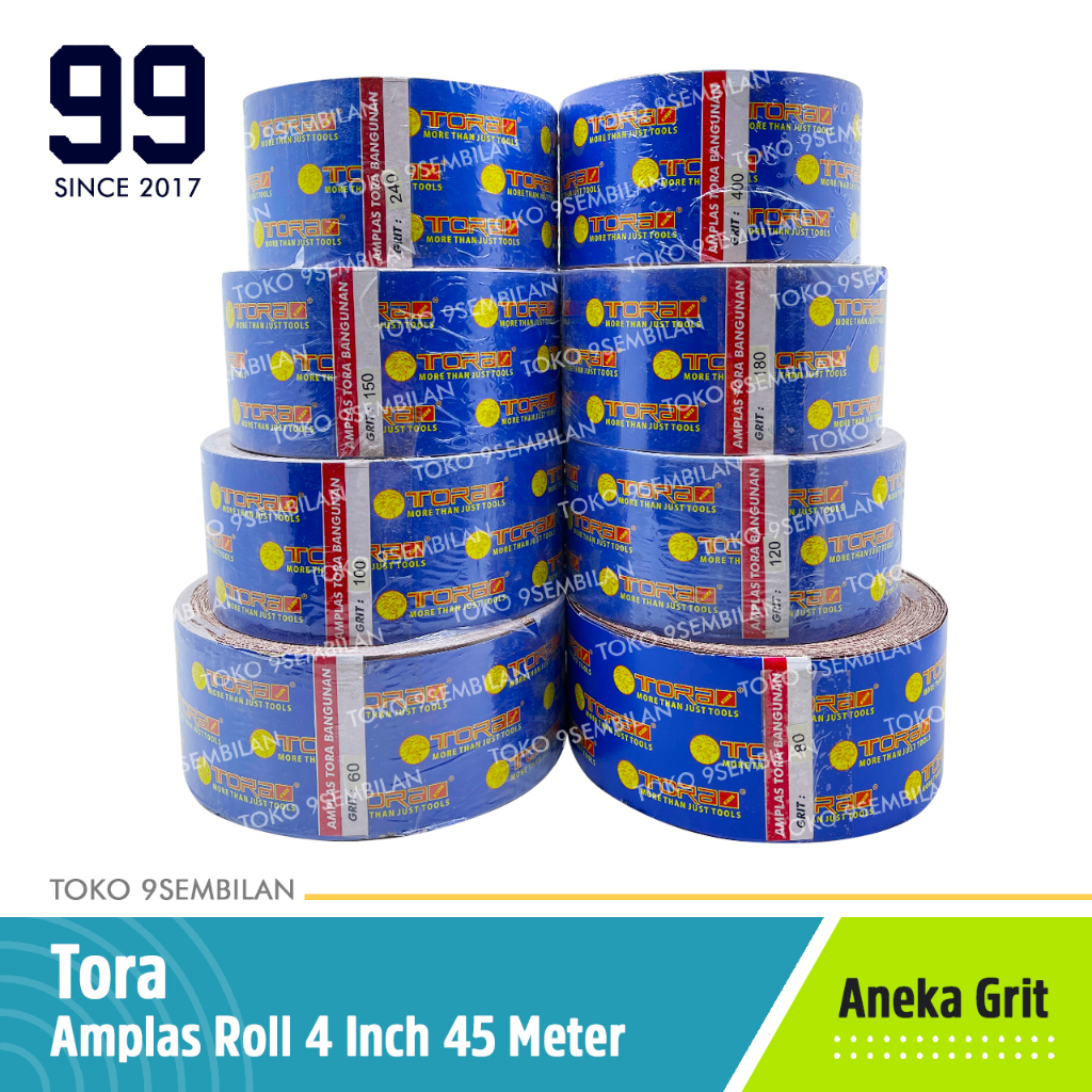 Jual Tora Amplas Roll 4" x 45M Rol Grit 60 80 100 120 150 180 240 400 | Shopee Indonesia