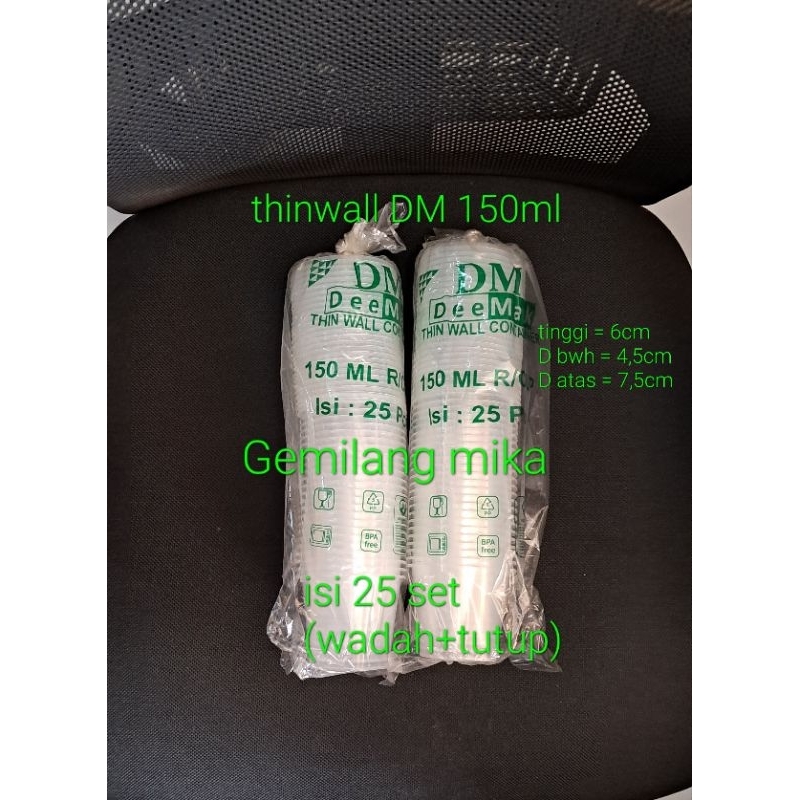 Jual thinwall DM 150ml( isi 25 set) | Shopee Indonesia
