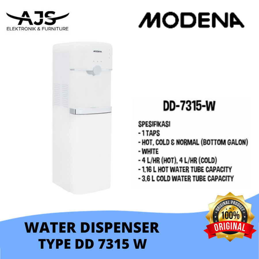 Jual MODENA DD 7315 W LUCIDO Water Dispenser Bottom Loading | Shopee ...