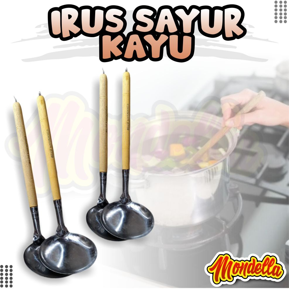 Jual Irus Kayu Irus Sayur Kayu Irus Gagang Kayu Sedang Centong Sayur ...
