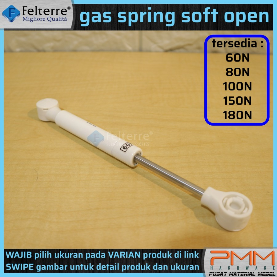 Jual gas spring-soft open FELTERRE | pintu kitchen slow hidrolik jok ...