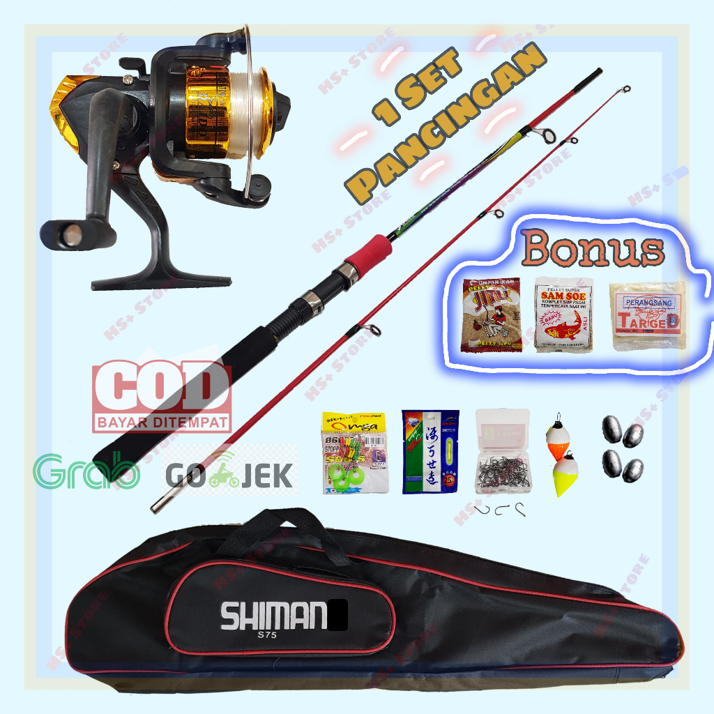 Jual 1 set alat pancing joran 6 kg reel NEXT Costa 200 terlengkap dengan tas senar komplit murah ...