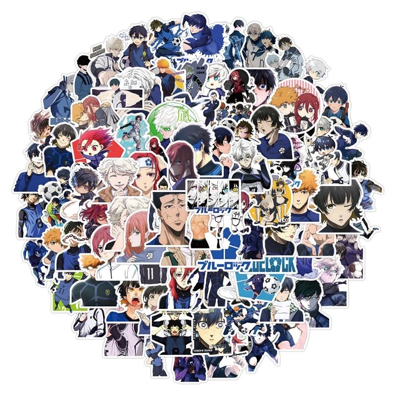 Jual 50pcs Stiker anime blue lock Bahan Vinyl Anti Air Stickers nagi ...