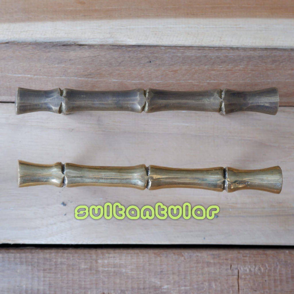 Jual Handle pintu lemari motif bambu kuningan antik | Shopee Indonesia
