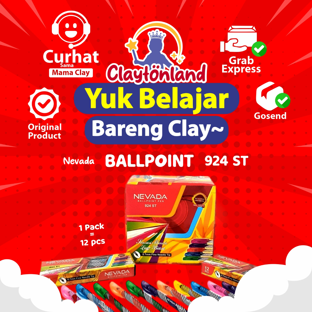 Jual (1PACK)Ballpoint / Pulpen / Bolpen Murah Lilin Ulir Nevada Lusinan ...