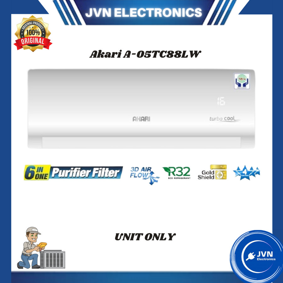 Jual AC Akari A-05TC88LW 1/2 PK - UNIT ONLY | Shopee Indonesia
