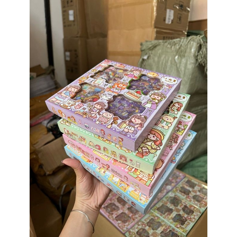 Jual Sticker Stiker Anak Anak Viral Masu Warna Pink Ungu Hijau Biru ...