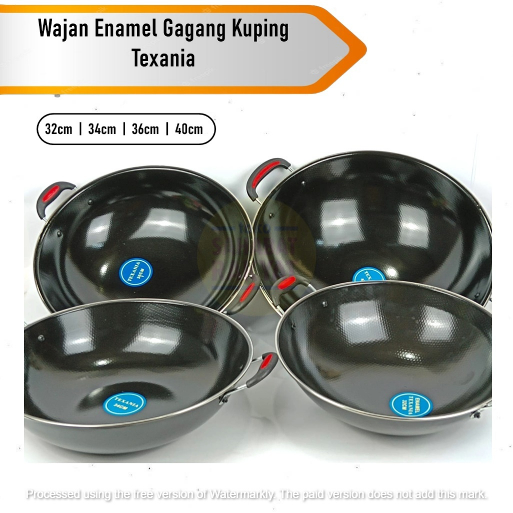 Jual Wajan Enamel Anti Lengket Gagang Kuping 32cm, 34cm & 36cm | Shopee ...