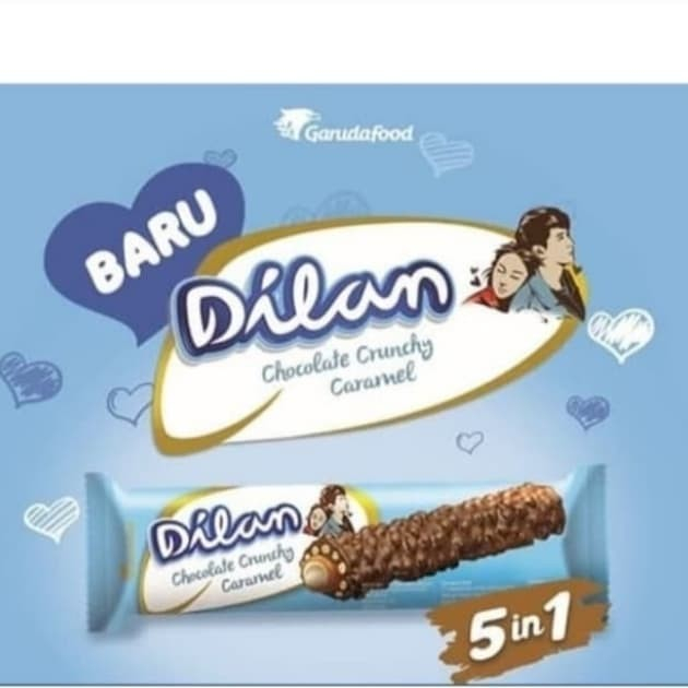 Jual Garuda Food Dilan Chocolate Crunchy Caramel Roll 24 g | Shopee ...