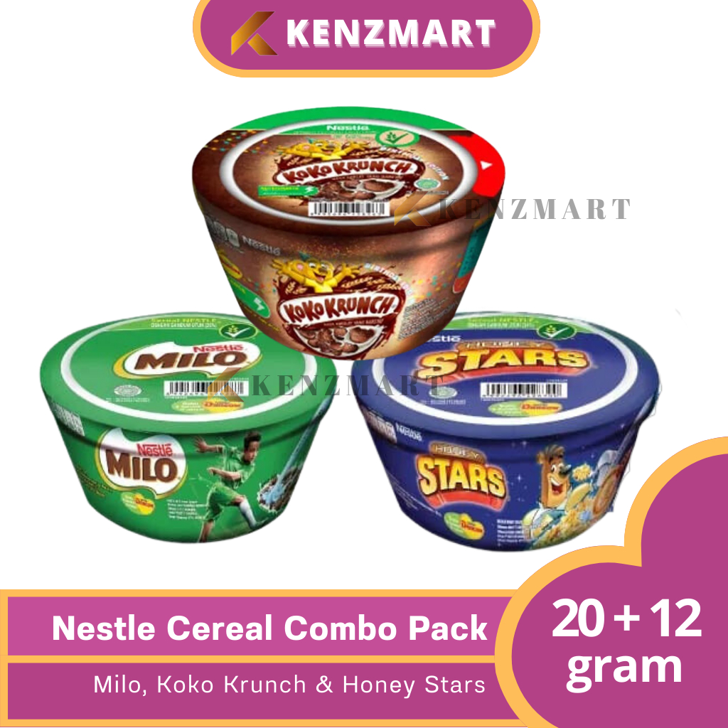 Jual Nestle Koko Krunch Cereal Combo Pack 20+12gr Kemasan Cup / Milo Cereal Combo Pack / Honey ...