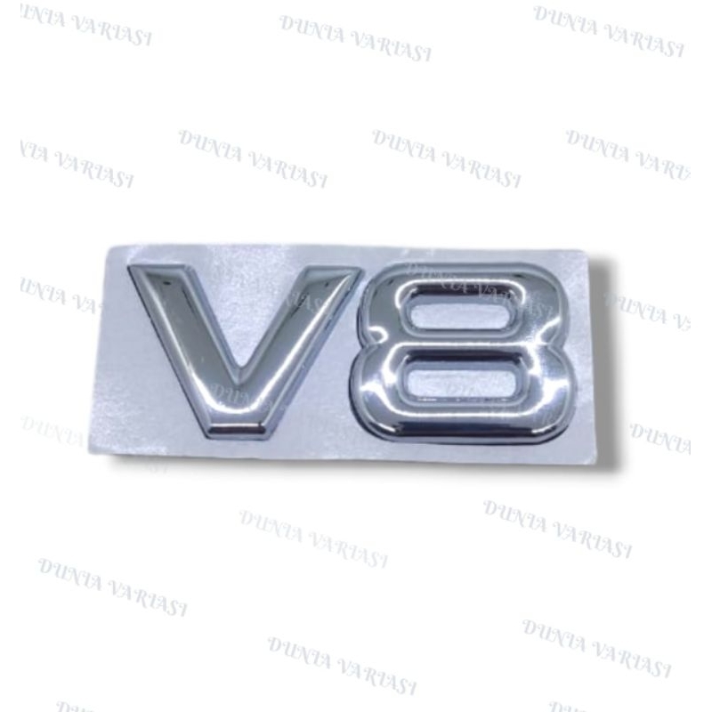 Jual EMBLEM LOGO V8 OEM LOGAM CHROME LAMBANG V8 BODY BELAKANG | Shopee ...
