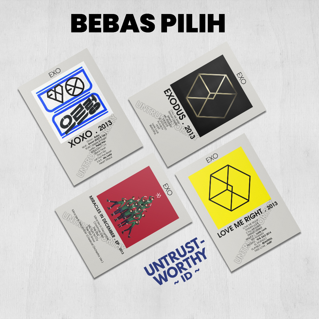 Jual Poster EXO KPop Album dan EP Ukuran A5 (4-17pcs) | Shopee Indonesia