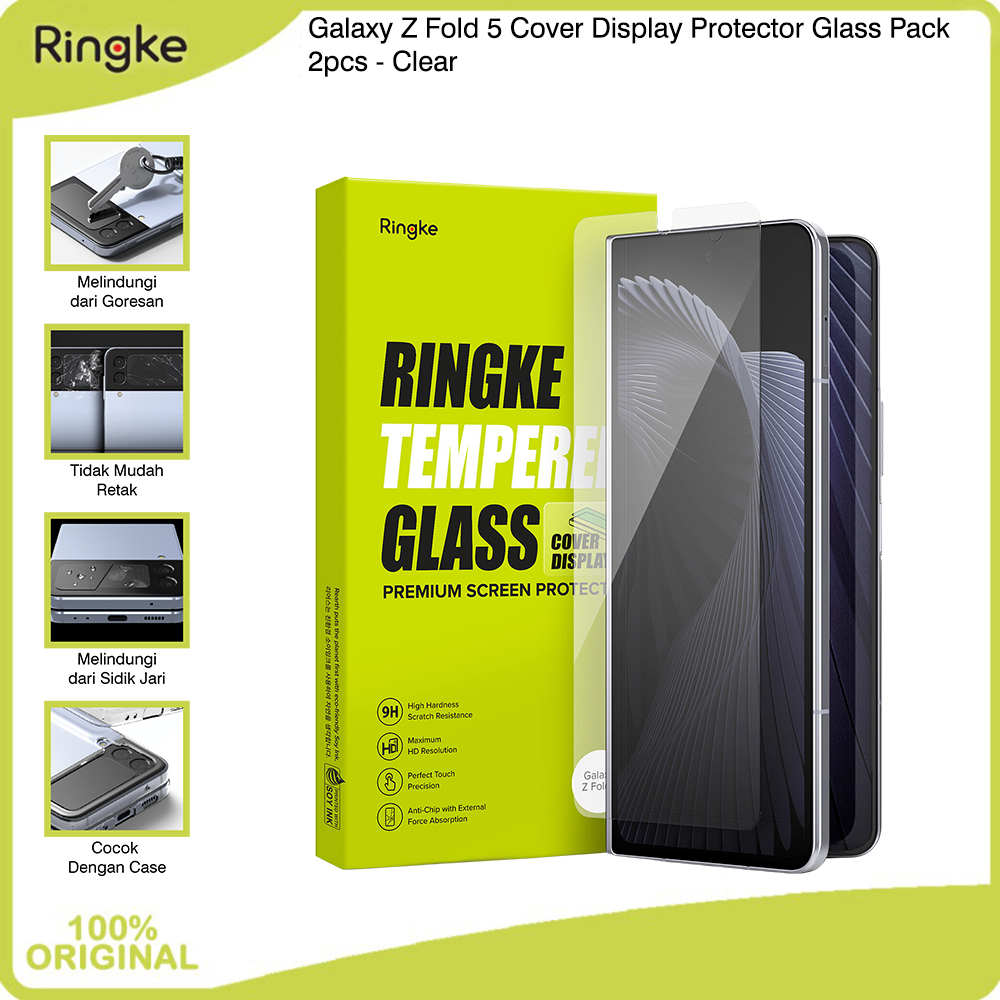 Jual Ringke Samsung Z Fold 5 Cover Display Protector Tempered Glass ...