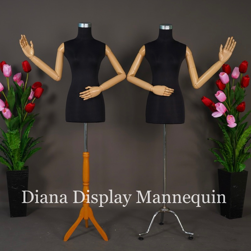 Jual MANEKIN FULL BUSA JAHIT 1 SET TANGAN FLEKSIBEL DAN KAKI KAYU ATAU ...