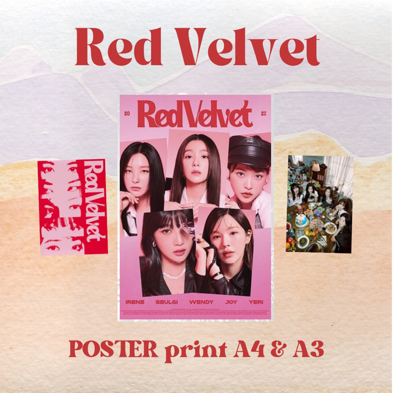 Jual POSTER RED VELVET GIRLBAND KPOP UKURAN A4 dan A3 | Shopee Indonesia