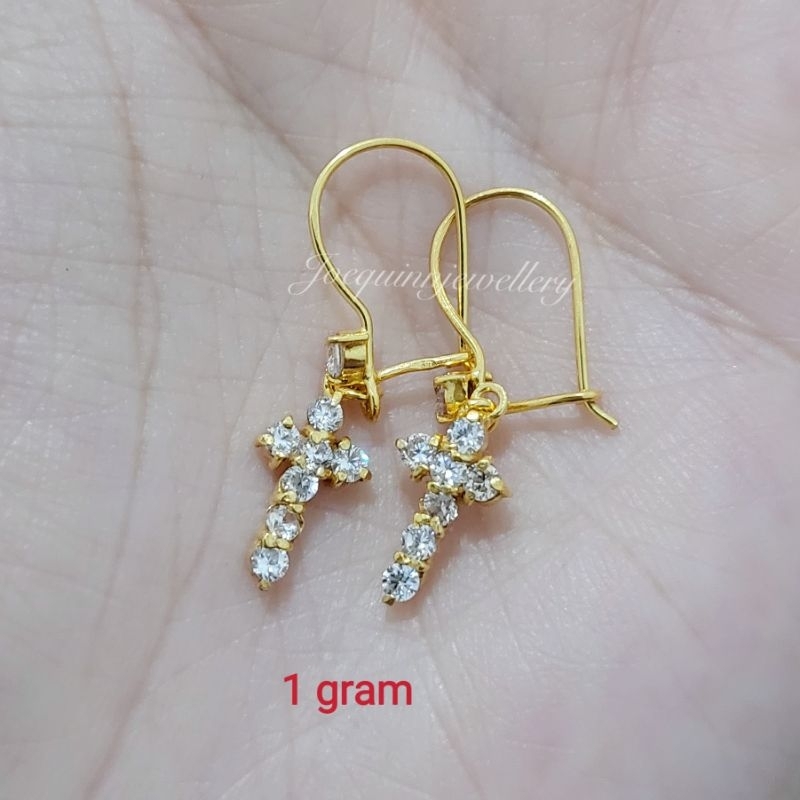 Jual anting salib emas muda 1 gram | Shopee Indonesia