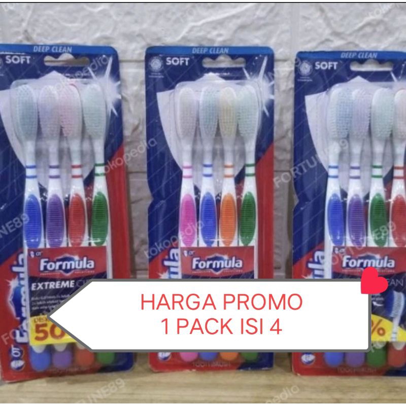 Jual Formula Extreme Clean sikat gigi 1 pack isi 4 | Shopee Indonesia