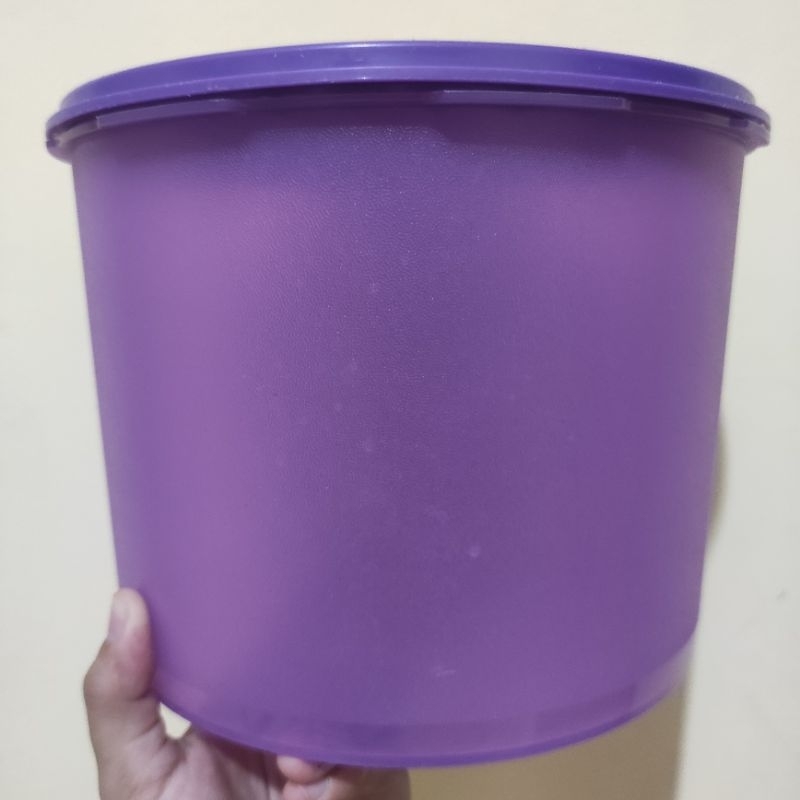 Jual tupperware PRELOVED PRIBADI // toples deco ungu 4 liter | Shopee ...