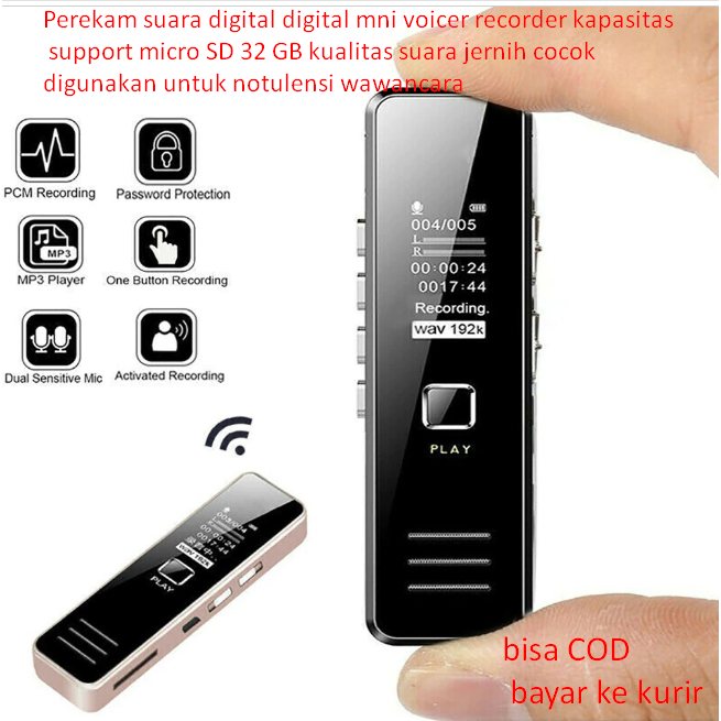 Jual Perekam suara digital digital mni voicer recorder kapasitas ...