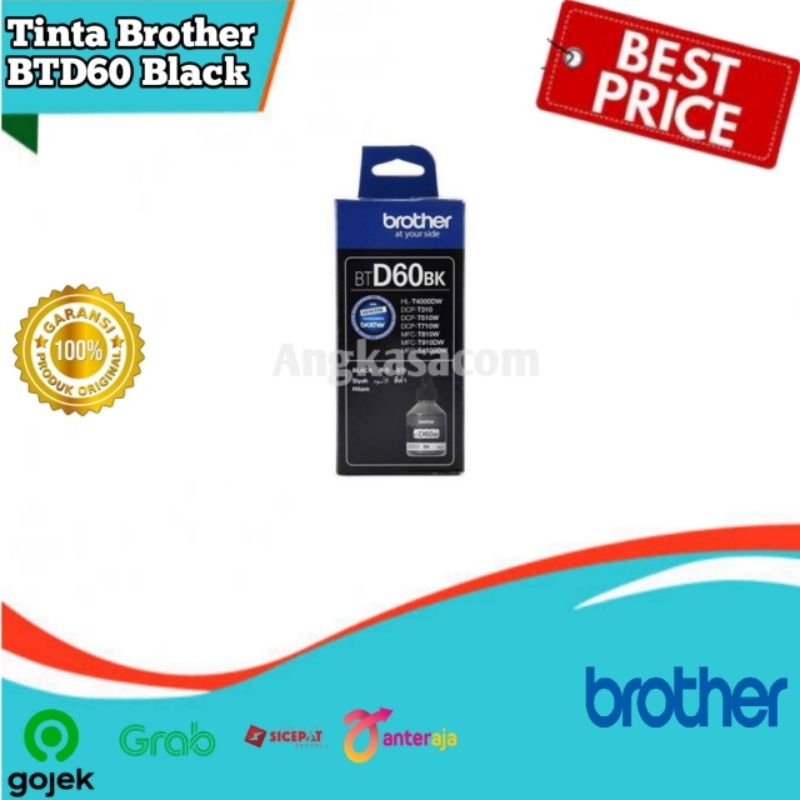 Jual Tinta Brother D60BK Black Original Ink Bottle | Shopee Indonesia